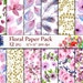 Floral Digital Paper Pack: watercolor Papers Pink - Etsy