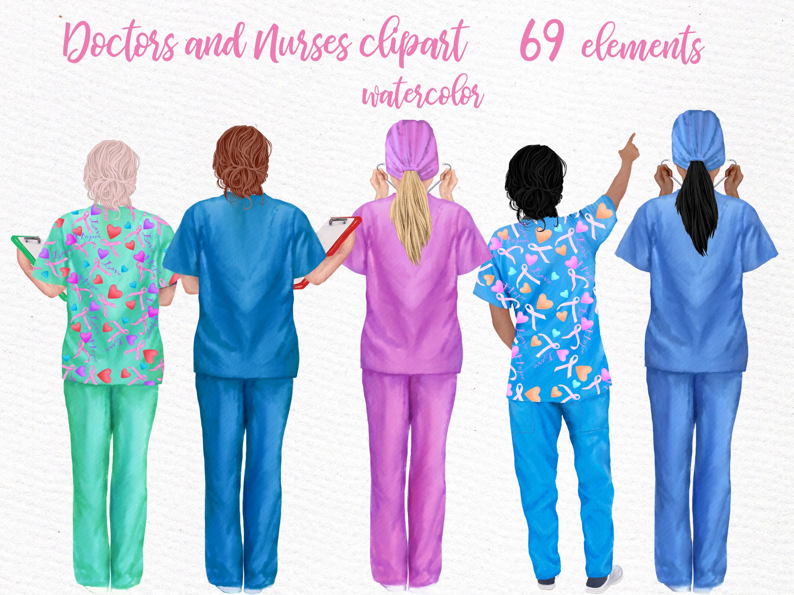 Nurses clipart: DOCTORS CLIPART Doctor Scrubs | Etsy