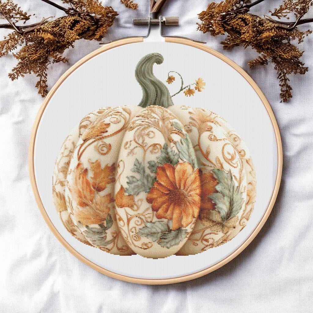 Pumpkin Cross Stitch Pattern Pdf: "thanksgiving CROSS Stitch" Counted ...
