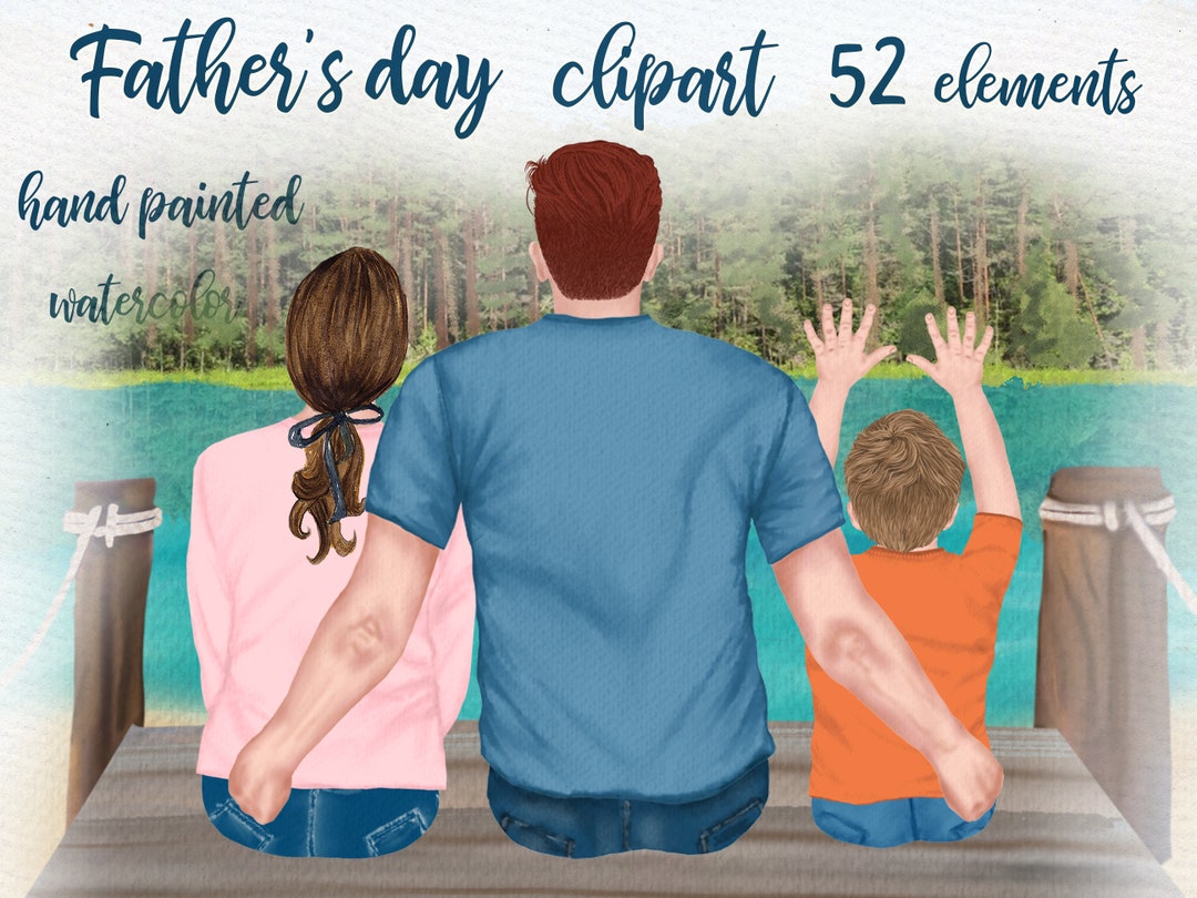 Father and Children Clipart: "father's DAY Clipart" Daddy Clipart ...