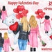 Valentines Day Girls Clipart: "love PLANNER Clipart" Best Friend ...