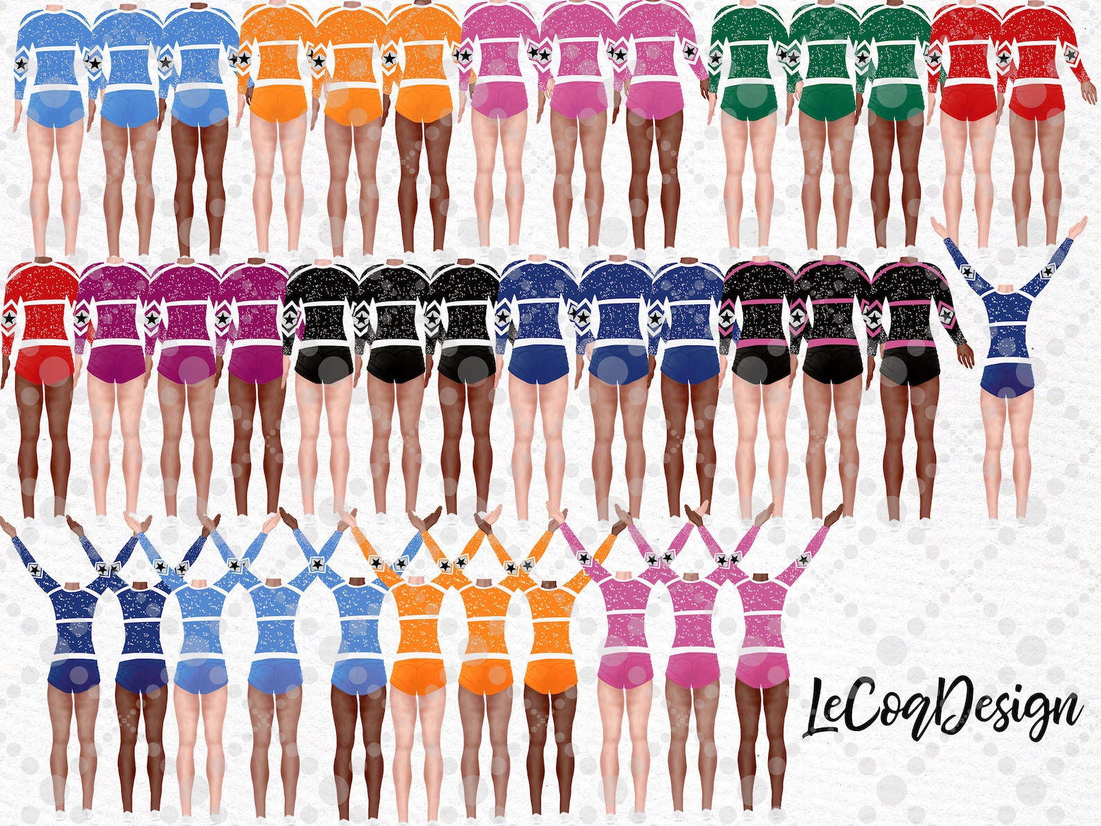 Cheerleaders Bundle Clipart: girls Clipart Boy Male Cheerleaders Best ...