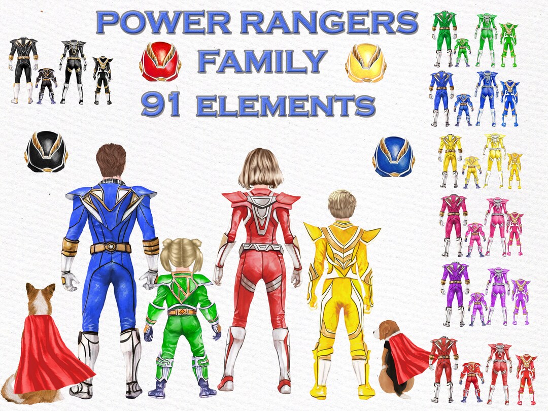 Power Rangers Clipart: superhero FAMILY Clipart Power Rangers Family ...