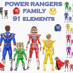Power Rangers Clipart: superhero FAMILY Clipart Power Rangers Family ...