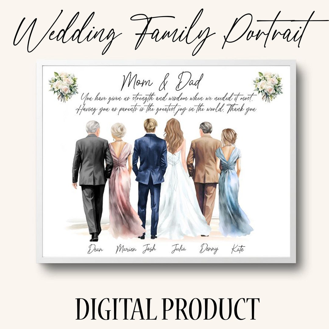 Personalized Family Wedding Print: "custom FAMILY Print" Parent Print ...