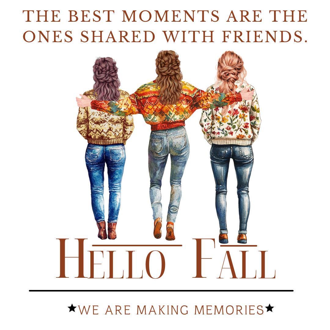 Autumn Clipart: "girls Clipart" Best Friends Fall Clipart Girls in ...