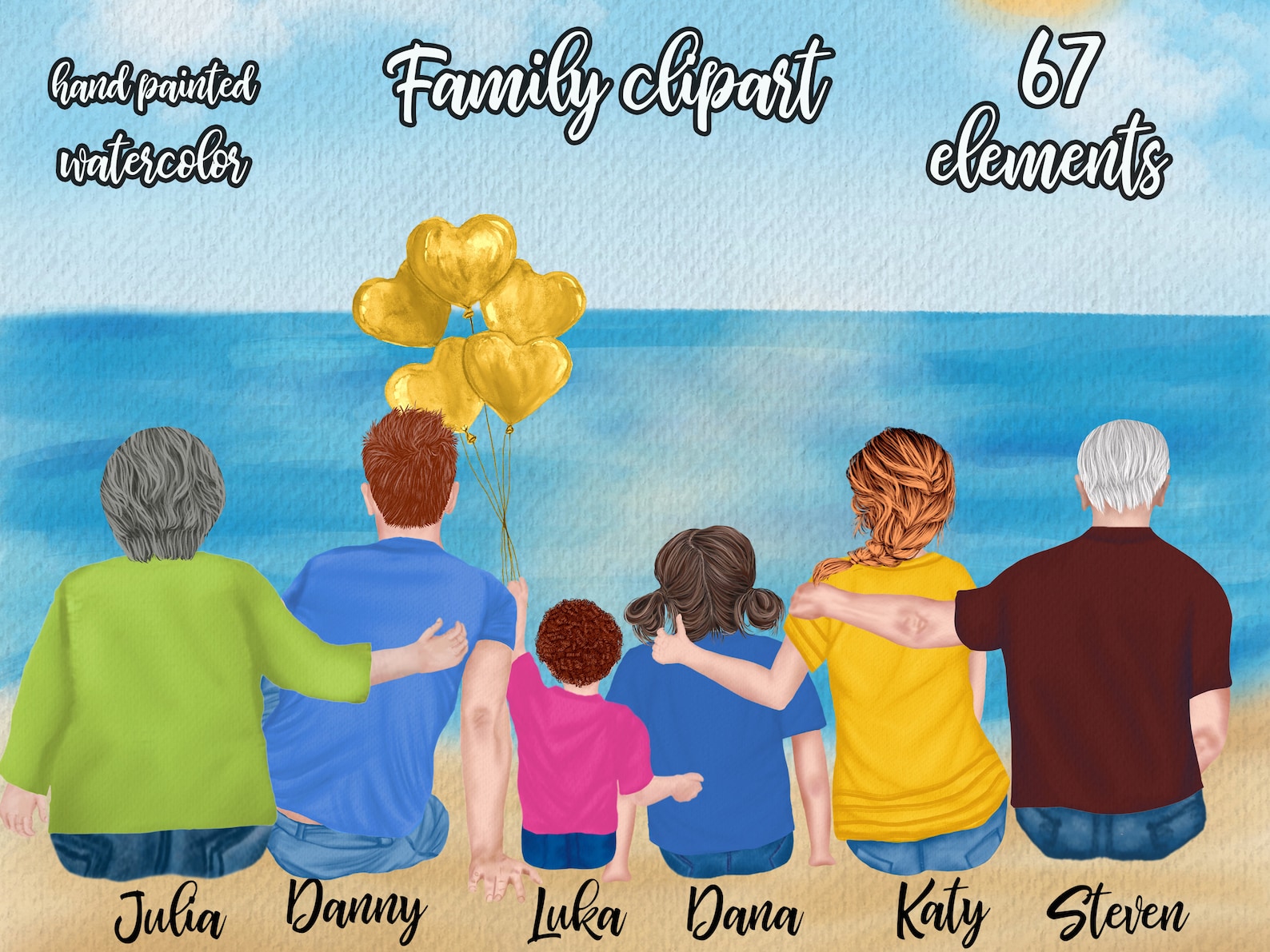 Family Clipart: grandparents Clipart Family - Etsy