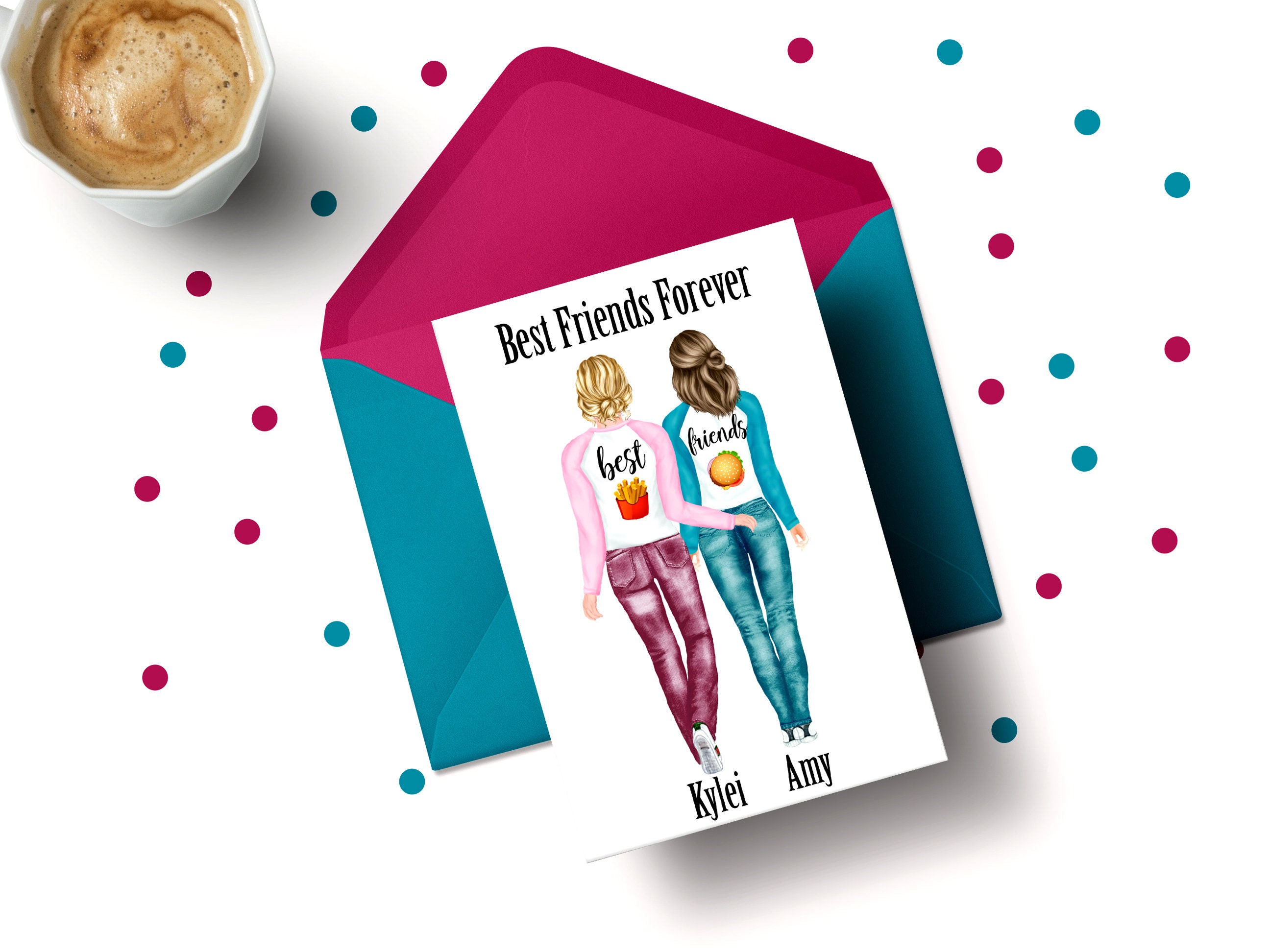 Best Friends Clipart Bundle: "jeans TRAINERS Girls" Bff Clipart ...