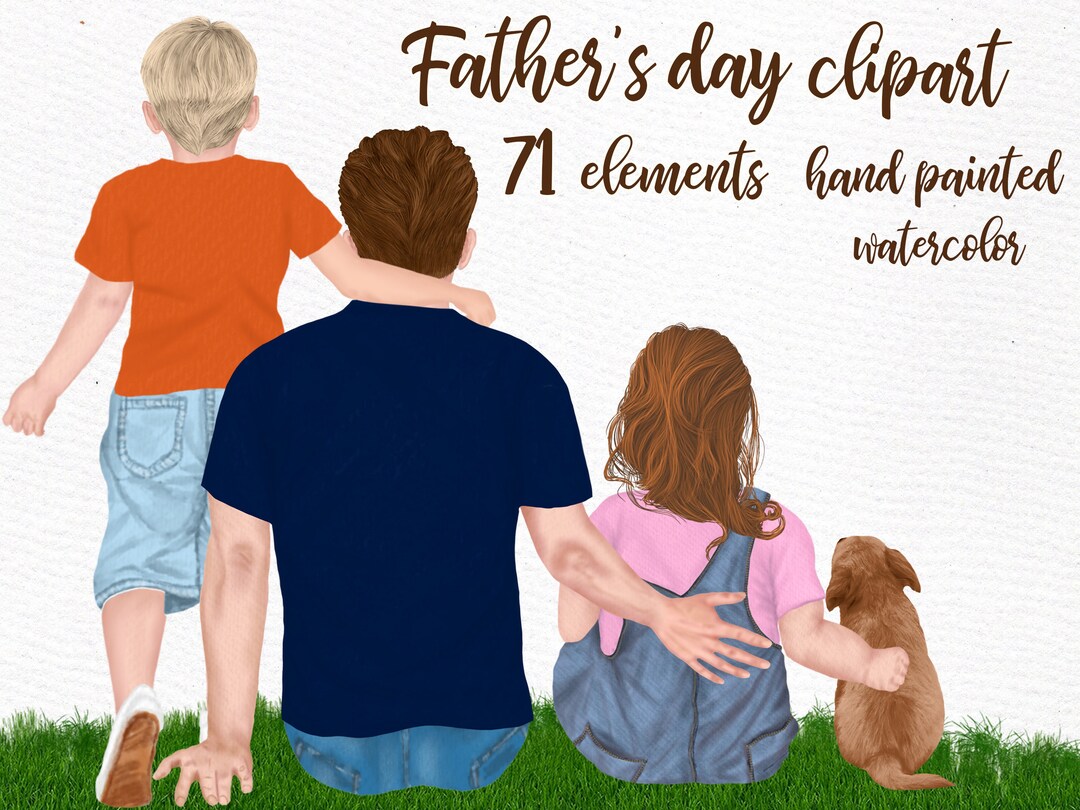 Father and Children Clipart: "father's DAY Clipart" Daddy Clipart ...