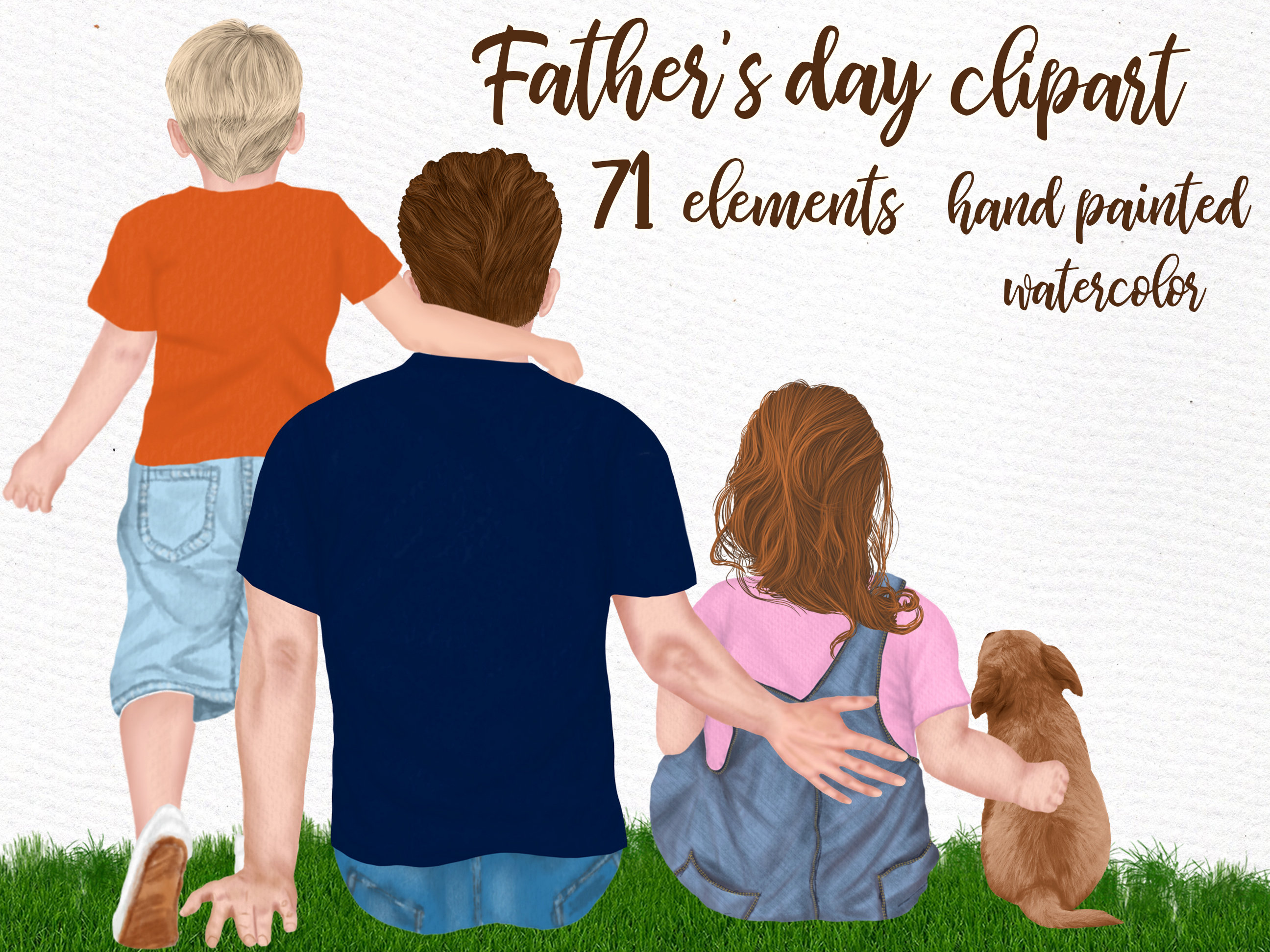 Father and Children Clipart: "father's DAY Clipart" Daddy Clipart ...