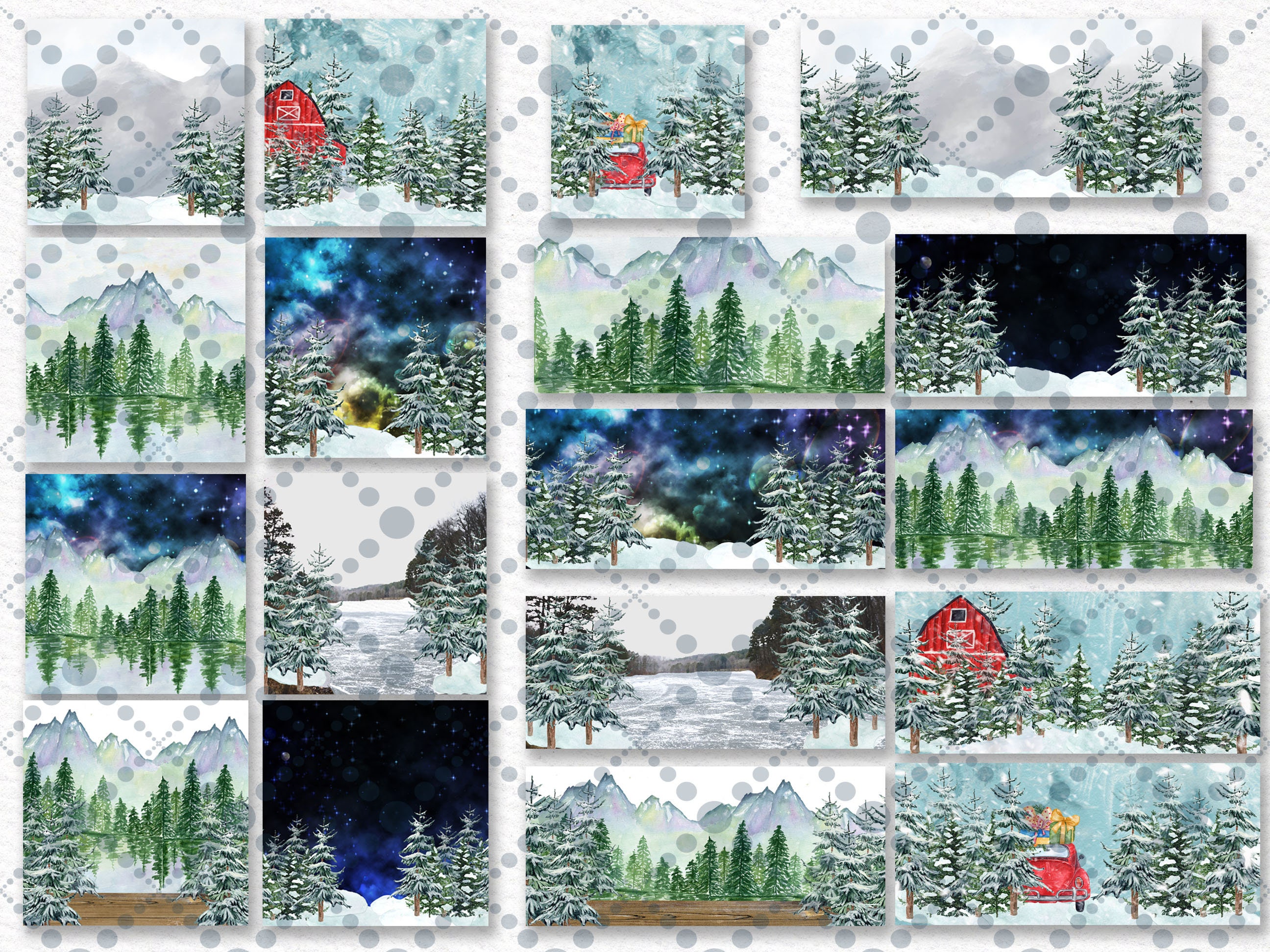 Winter Background: holiday Backdrops Custom - Etsy