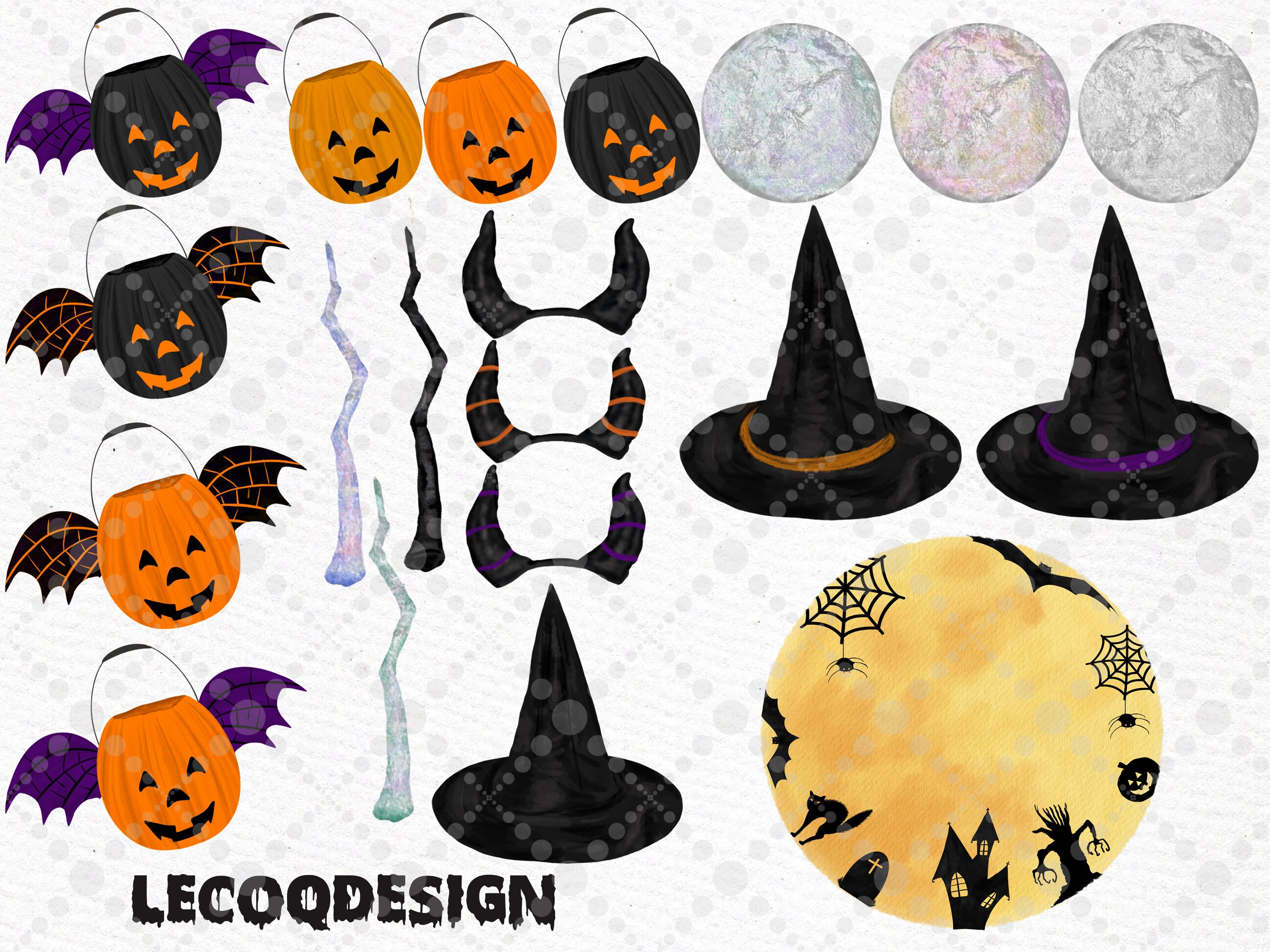 Halloween Clipart: "witches Clipart" Halloween Mug Full Moon Clipart ...