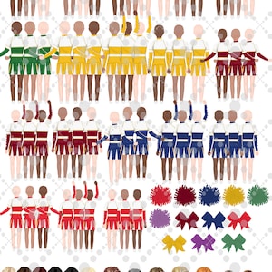 Junior Cheerleaders Clipart Bundle: "junior SCHOOL Team" Sports Team ...