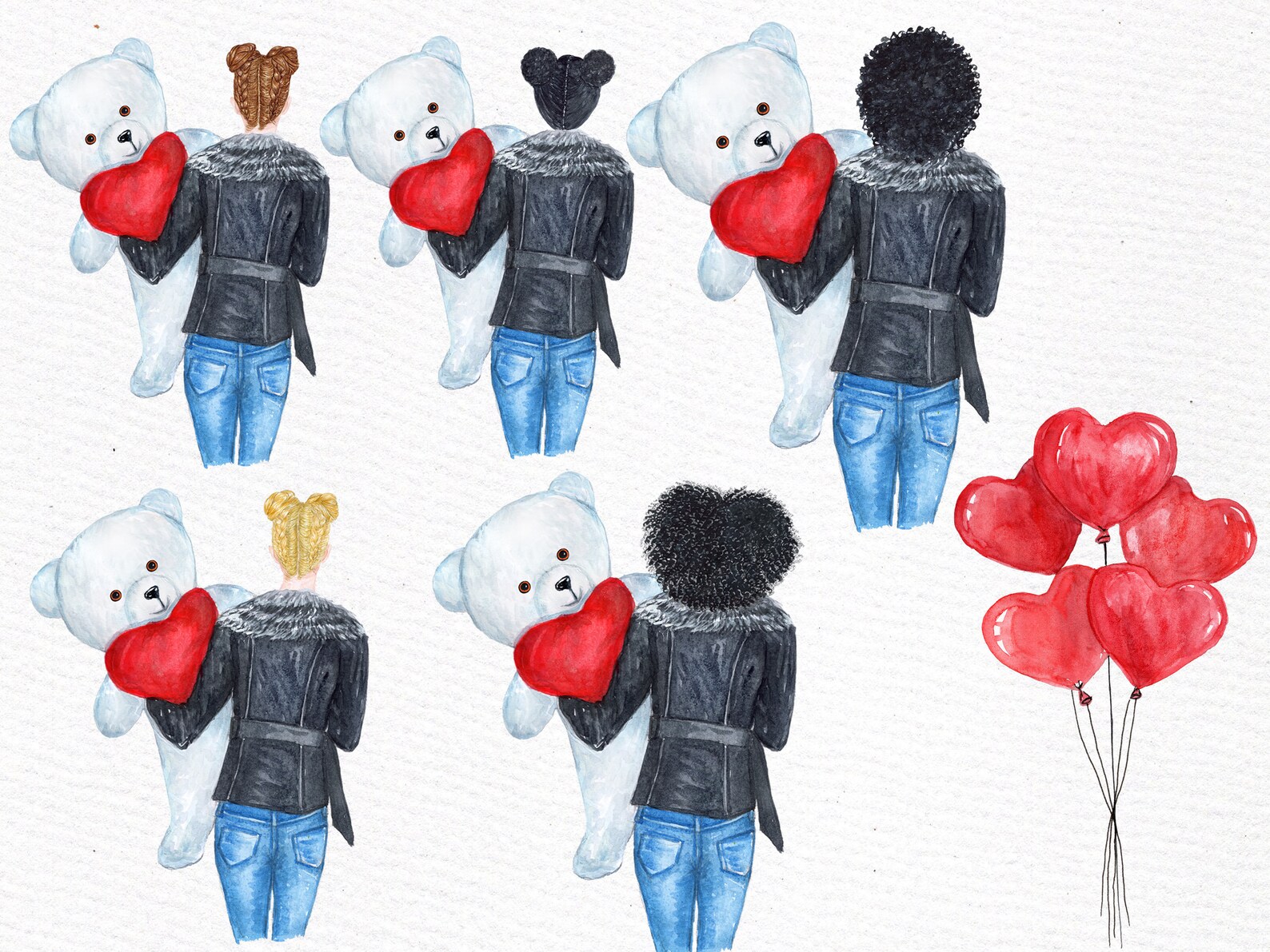 Valentines Day Girls Clipart: "love PLANNER Clipart" Best Friend ...