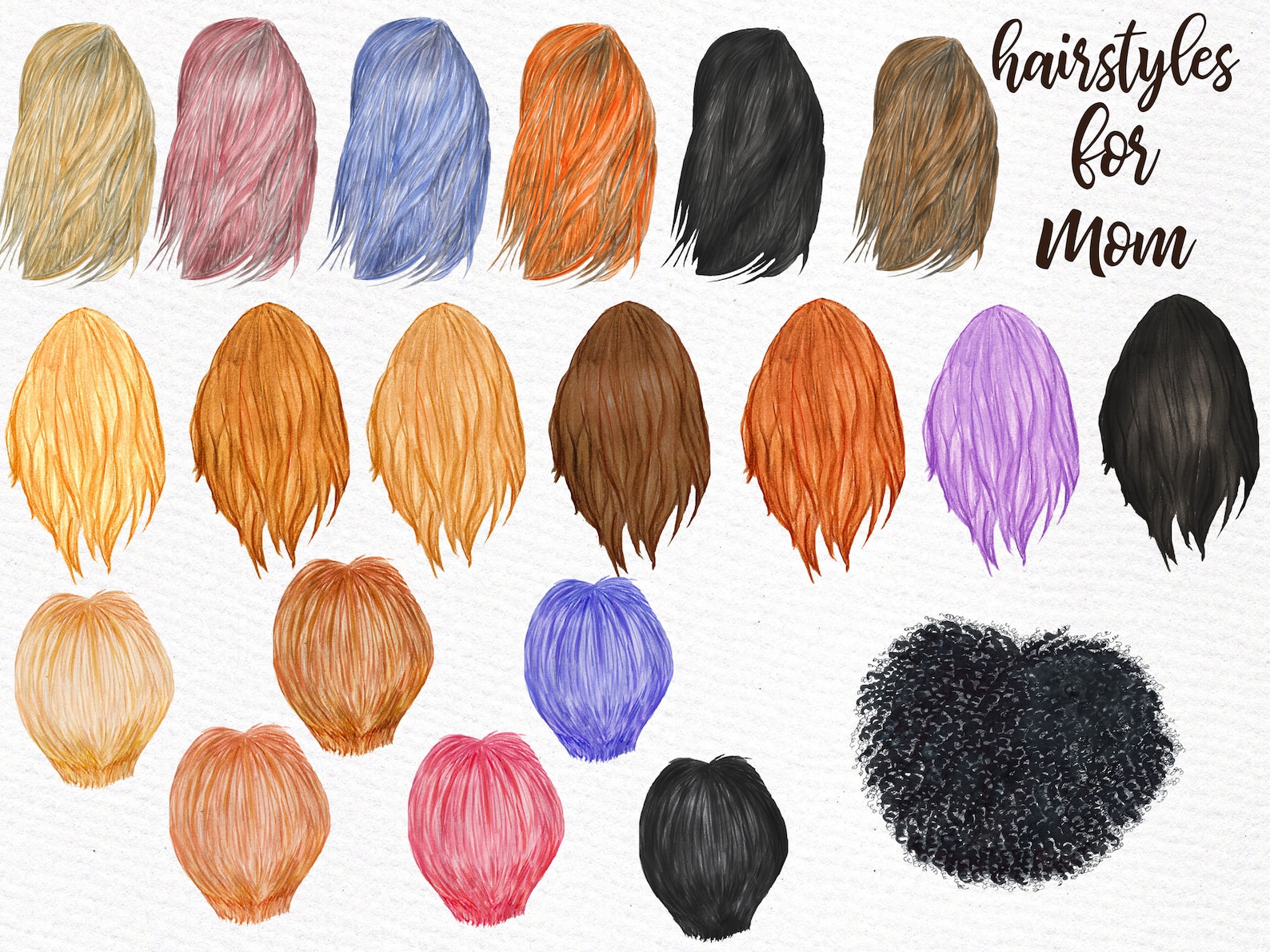 Mother and Children Clipart: mother's DAY - Etsy