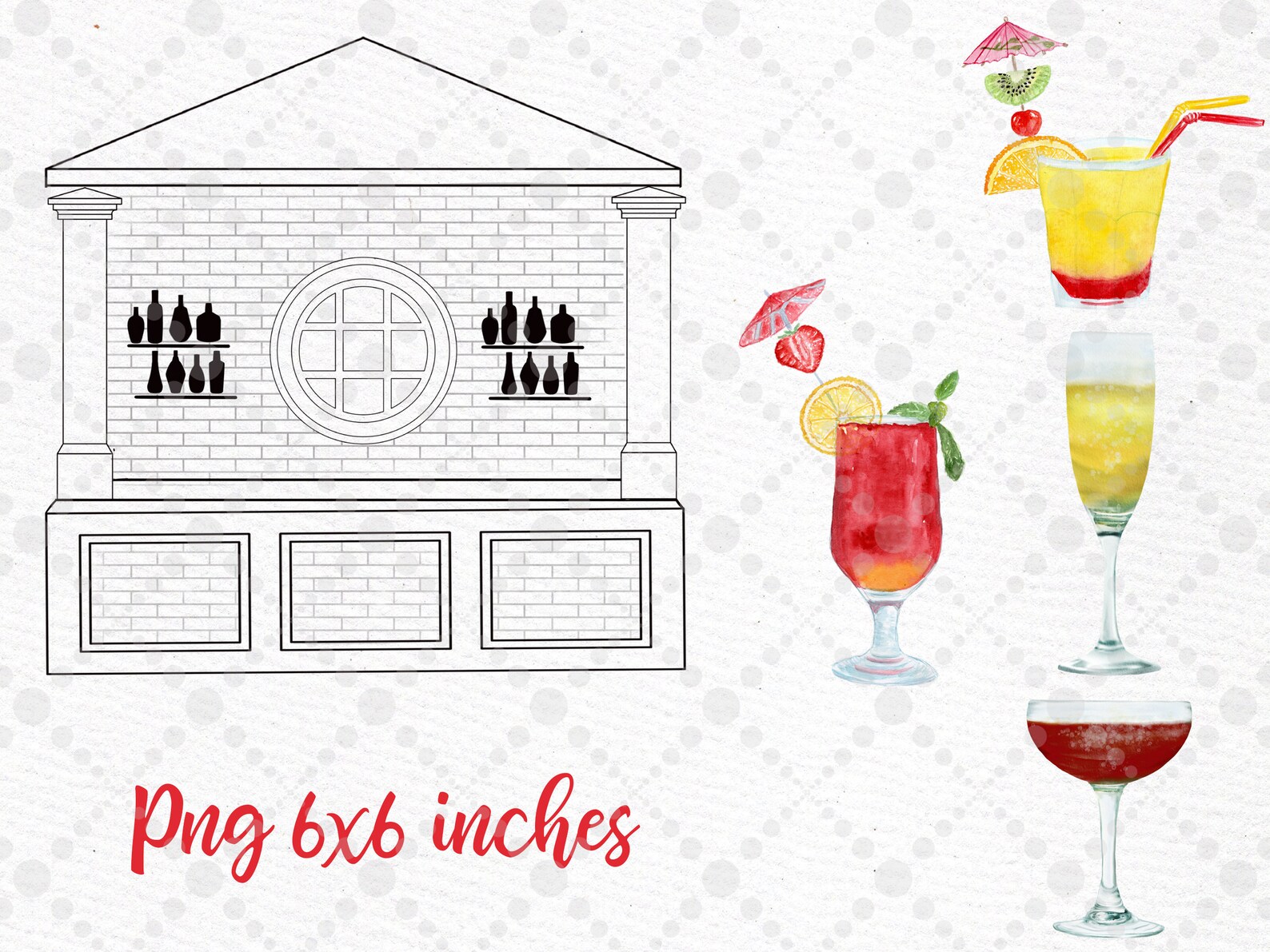Girls in Cocktail Bar Clipart: girls Clipart Bar - Etsy UK