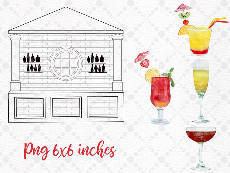 Girls in Cocktail Bar Clipart: "girls Clipart" Bar Chairs Bar Scene ...