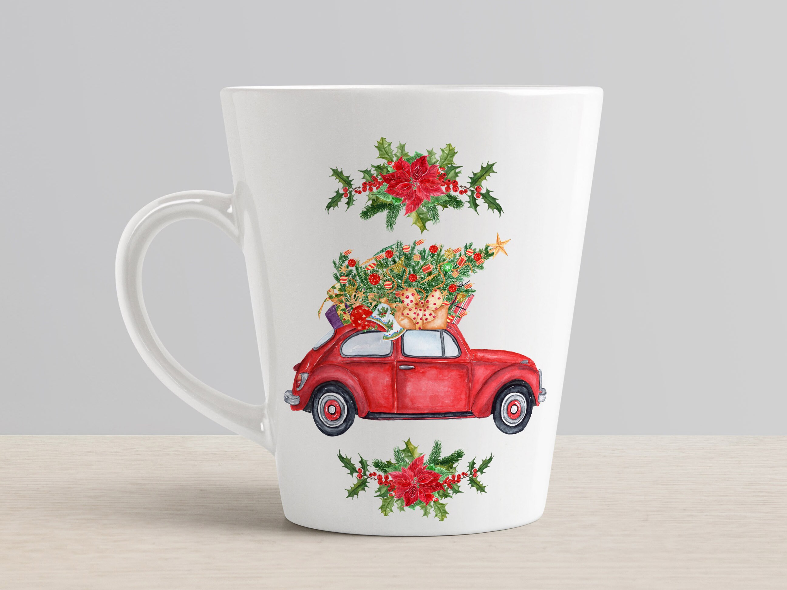 Watercolor Christmas Cars Clipart: christmas - Etsy