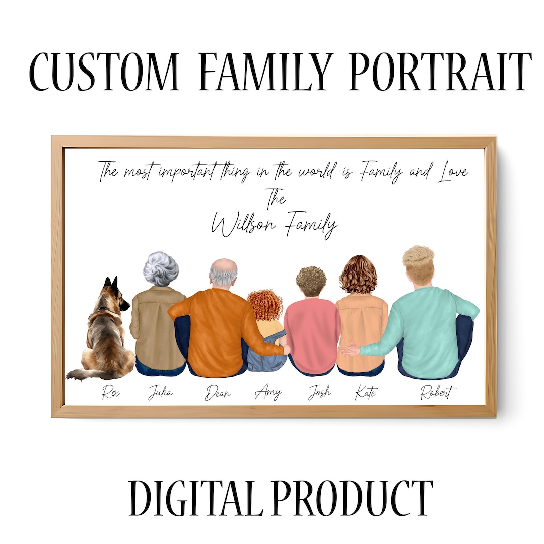 Big Family Portrait Digital Print: "customizable FAMILY Print ...