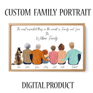Big Family Portrait Digital Print: "customizable FAMILY Print ...