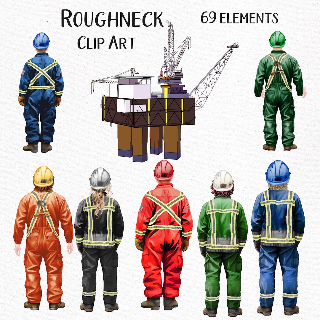 Roughneck Clipart: Oil Field Workers, Rig Life (69 PNG Files) - Etsy
