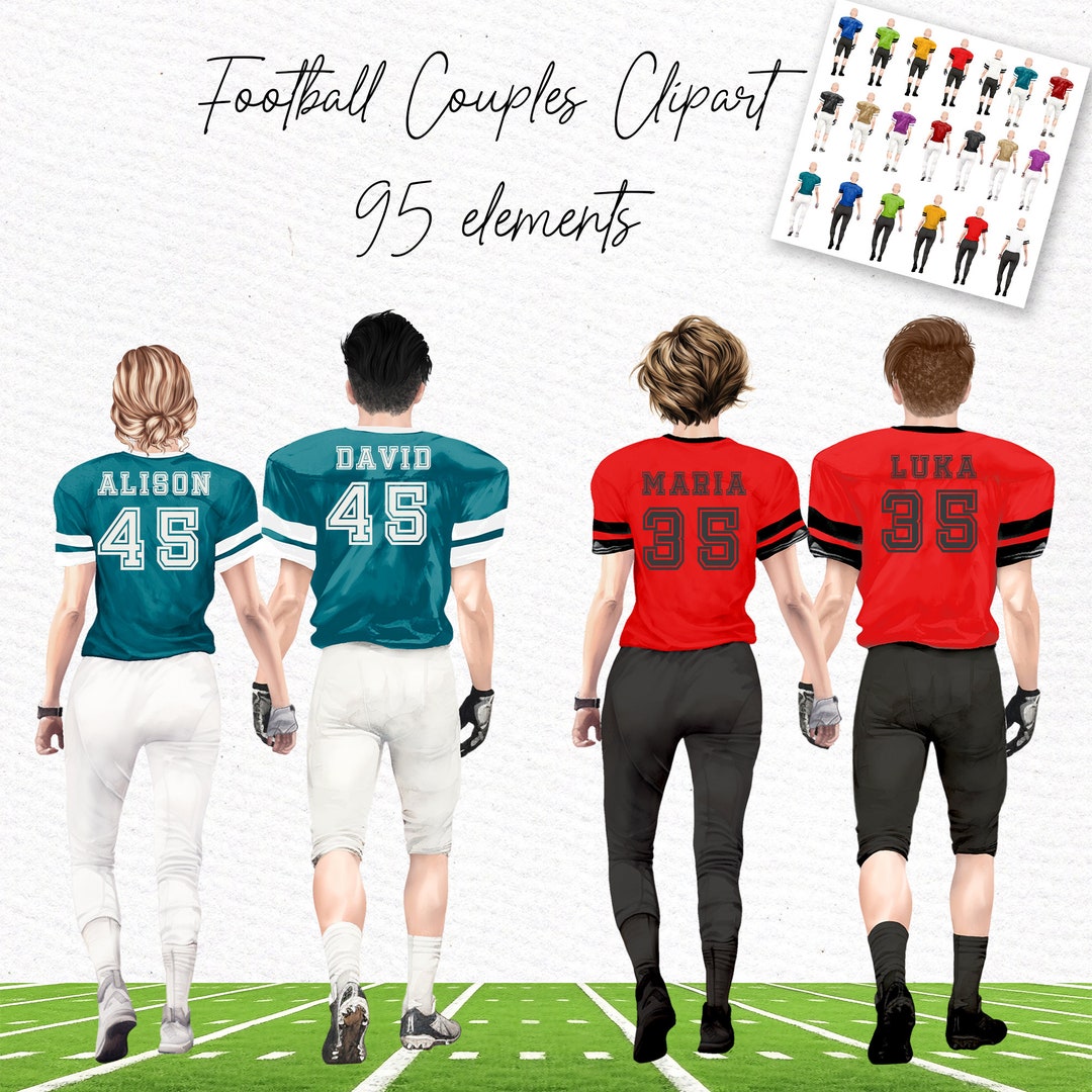 Football Jerseys Clipart: "couples IN Jersey" Couples Clipart Jersey ...