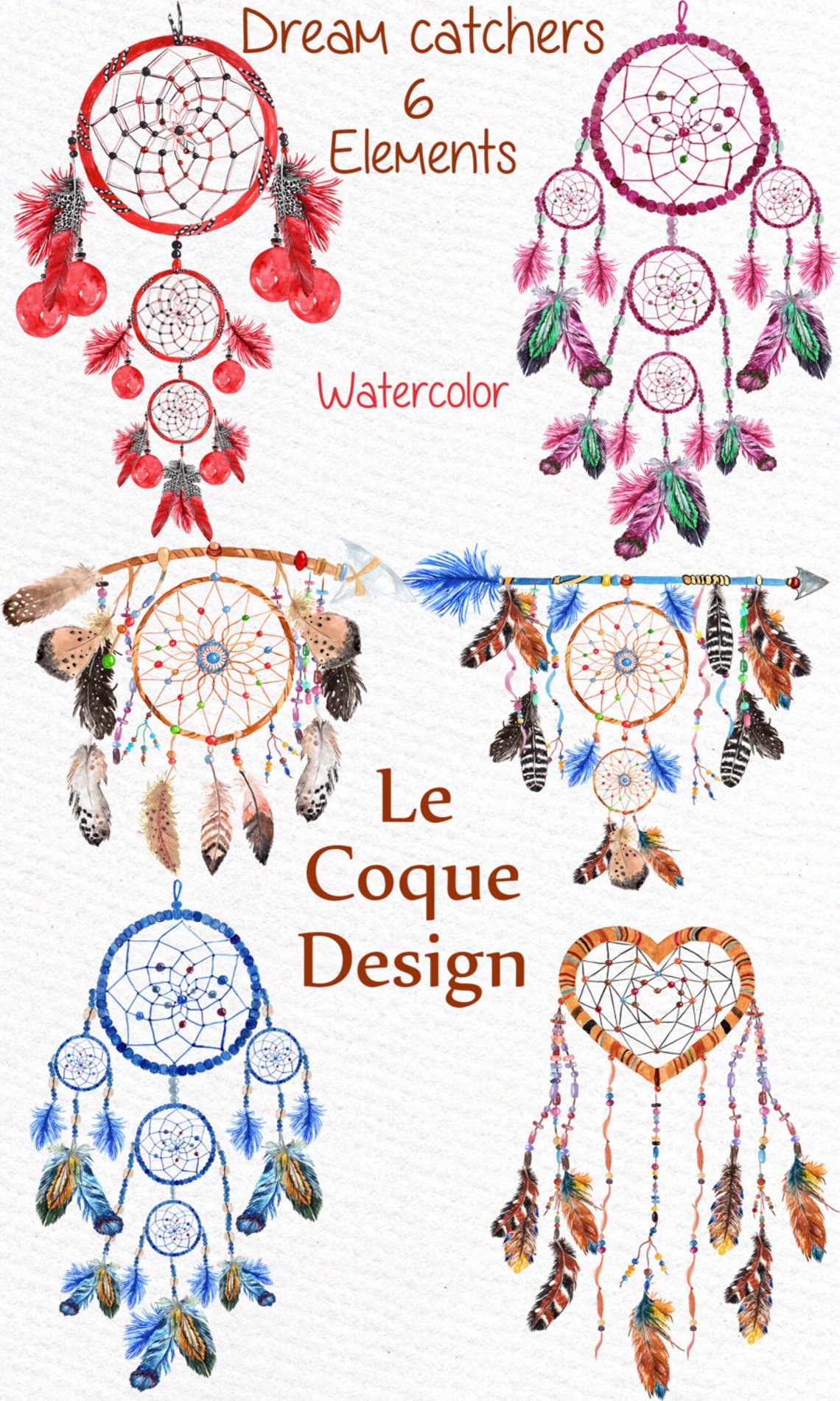 Dreamcatchers Clipart: tribal Clipart Dream - Etsy UK