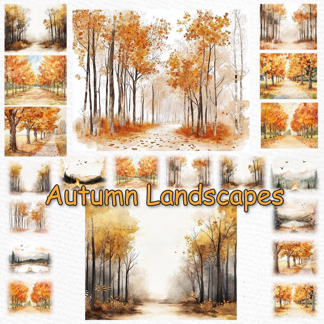 Autumn Landscapes Clipart: "fall Backgrounds" Autumn Trees Png Fall ...