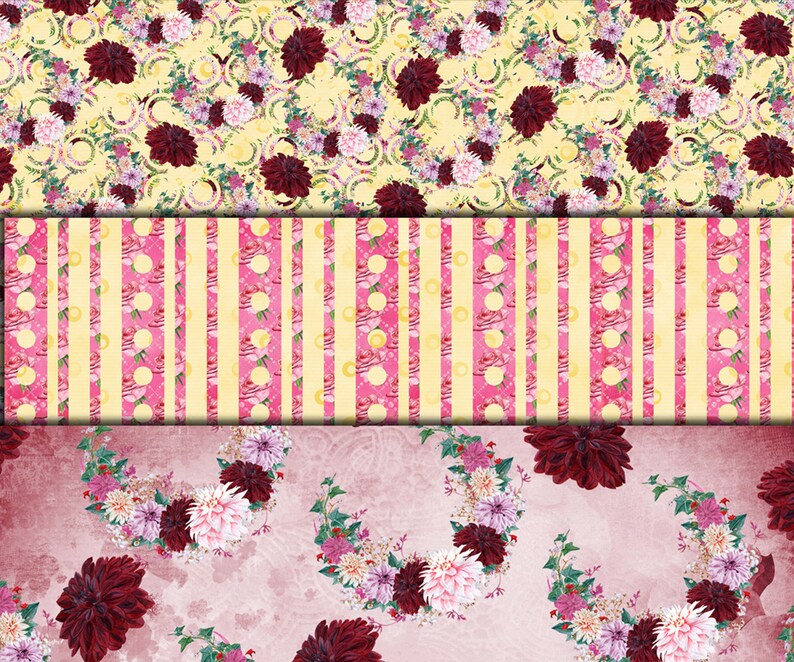 Watercolor Floral Digital Papers: floral | Etsy