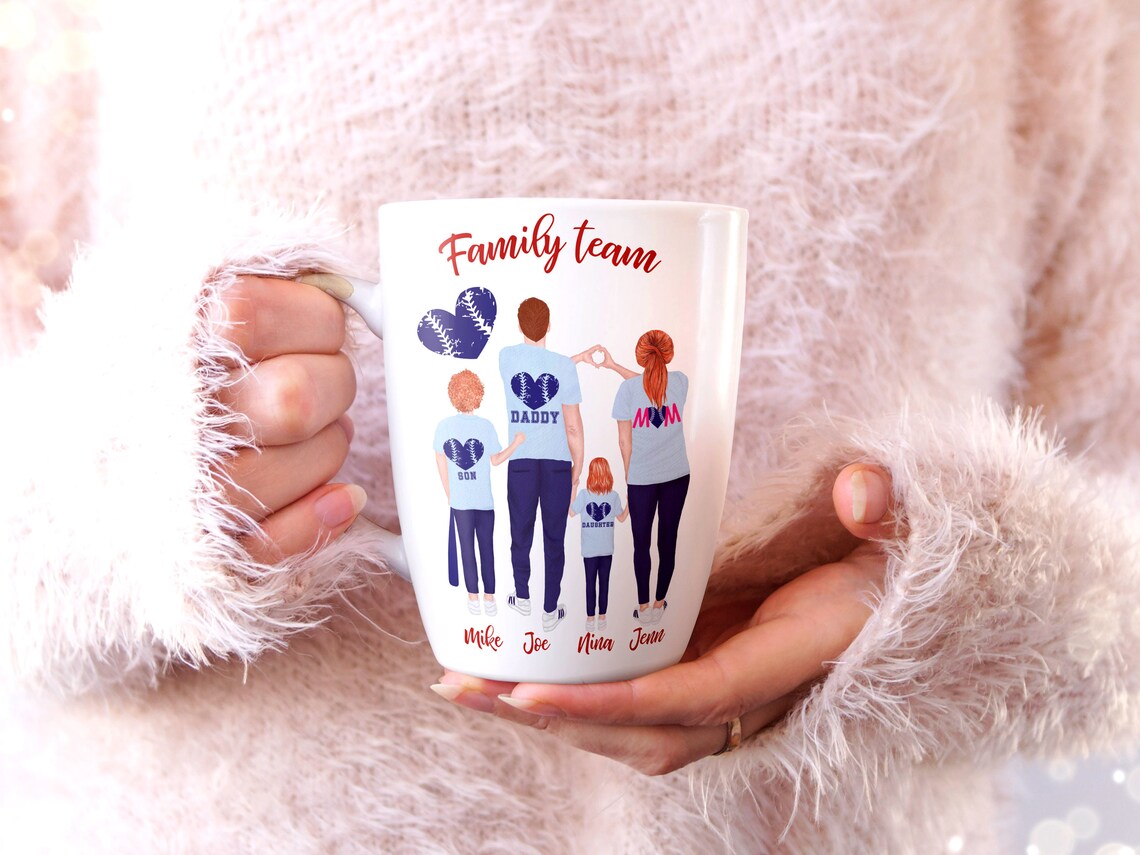 Sport Family Clipart: baseball Family Dad Mom | Etsy