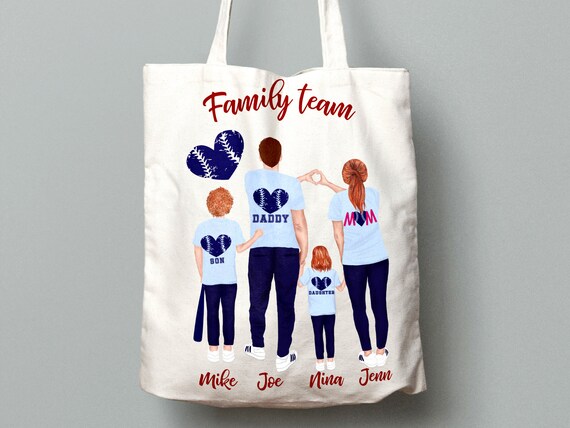 Family Playing Baseball Clipart