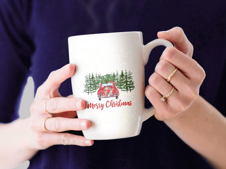 Watercolor Christmas Cars Clipart: christmas - Etsy