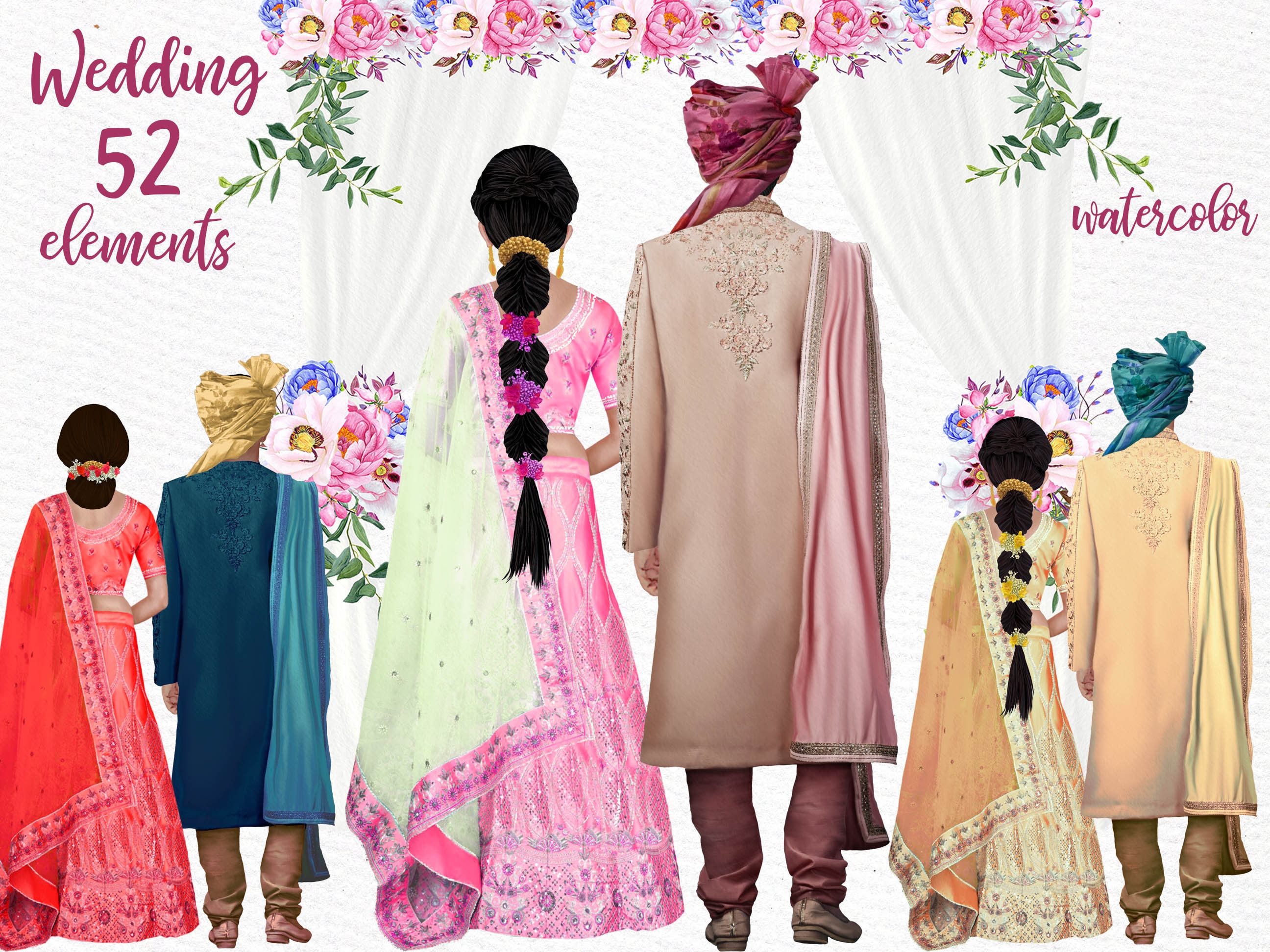 Indian Wedding Reception Clipart