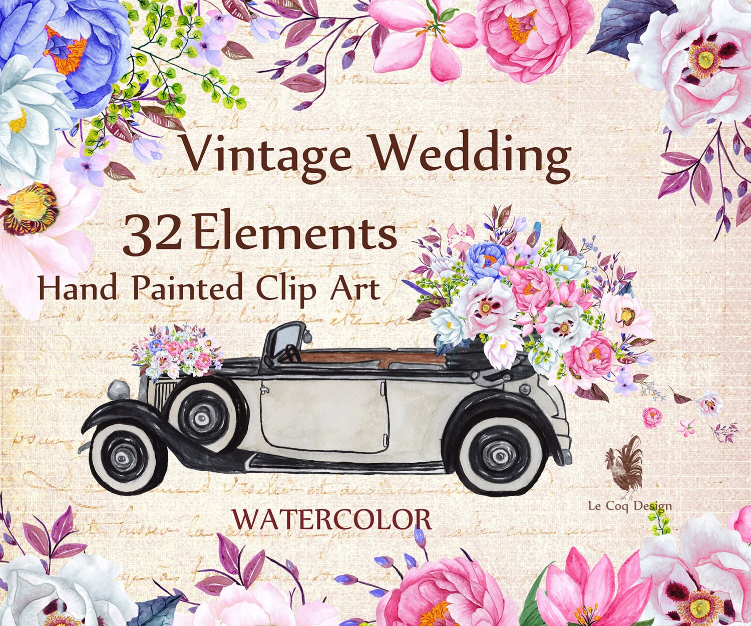Vintage Wedding Clip Art