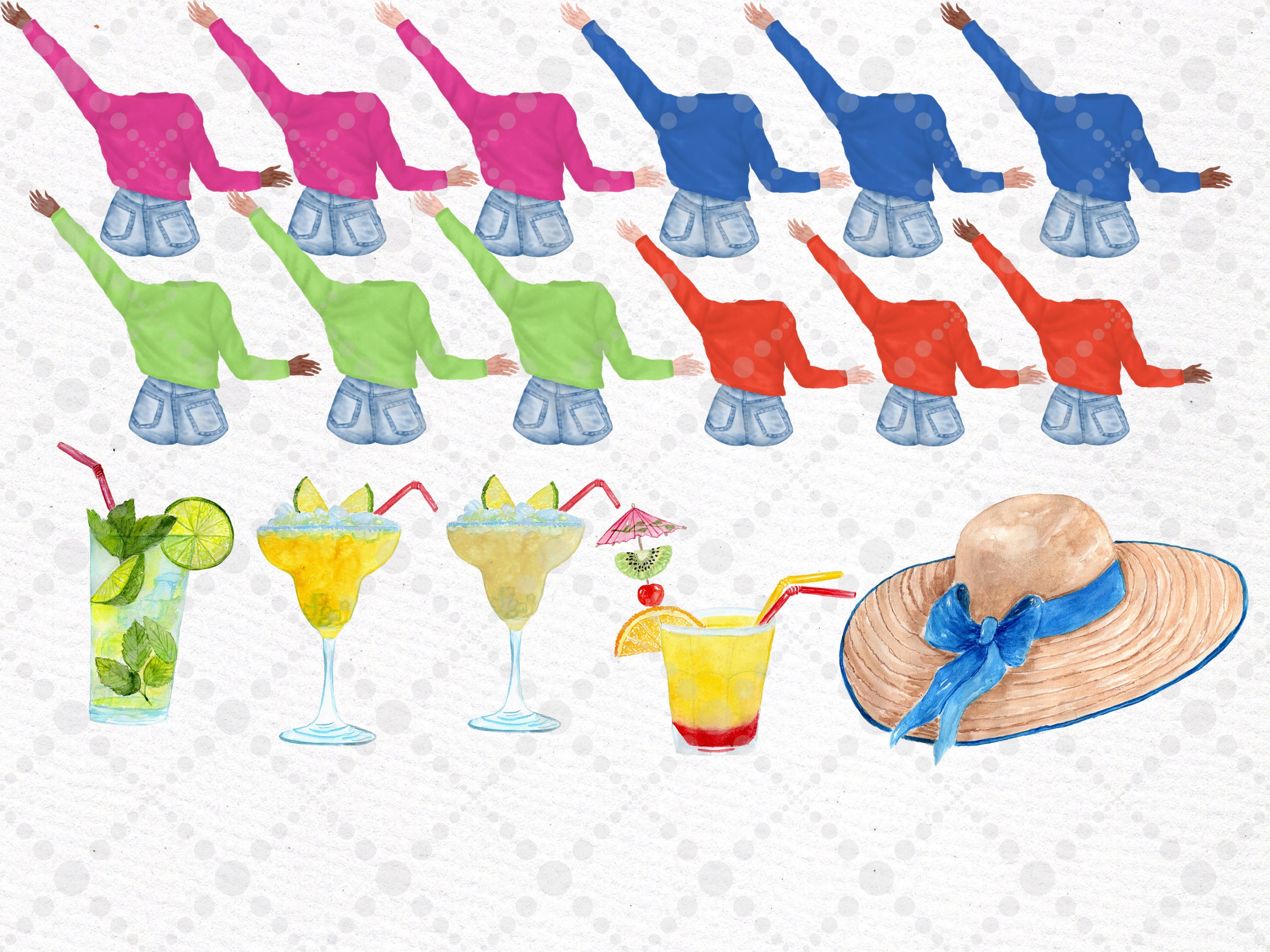 Best Friends clipart: SUMMER CLIPART Beach girls | Etsy