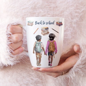 Back to School Clipart: "boys AND Girls" Little Students Clipart School ...