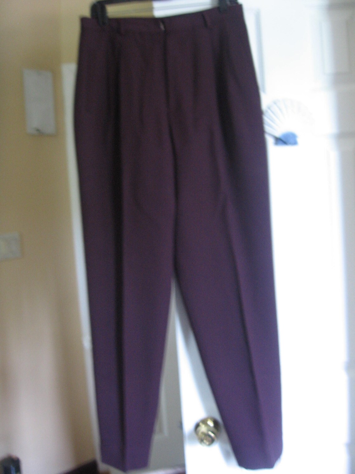 Pure Wool Pants by Classiques Entier Dark Burgundy Belted - Etsy