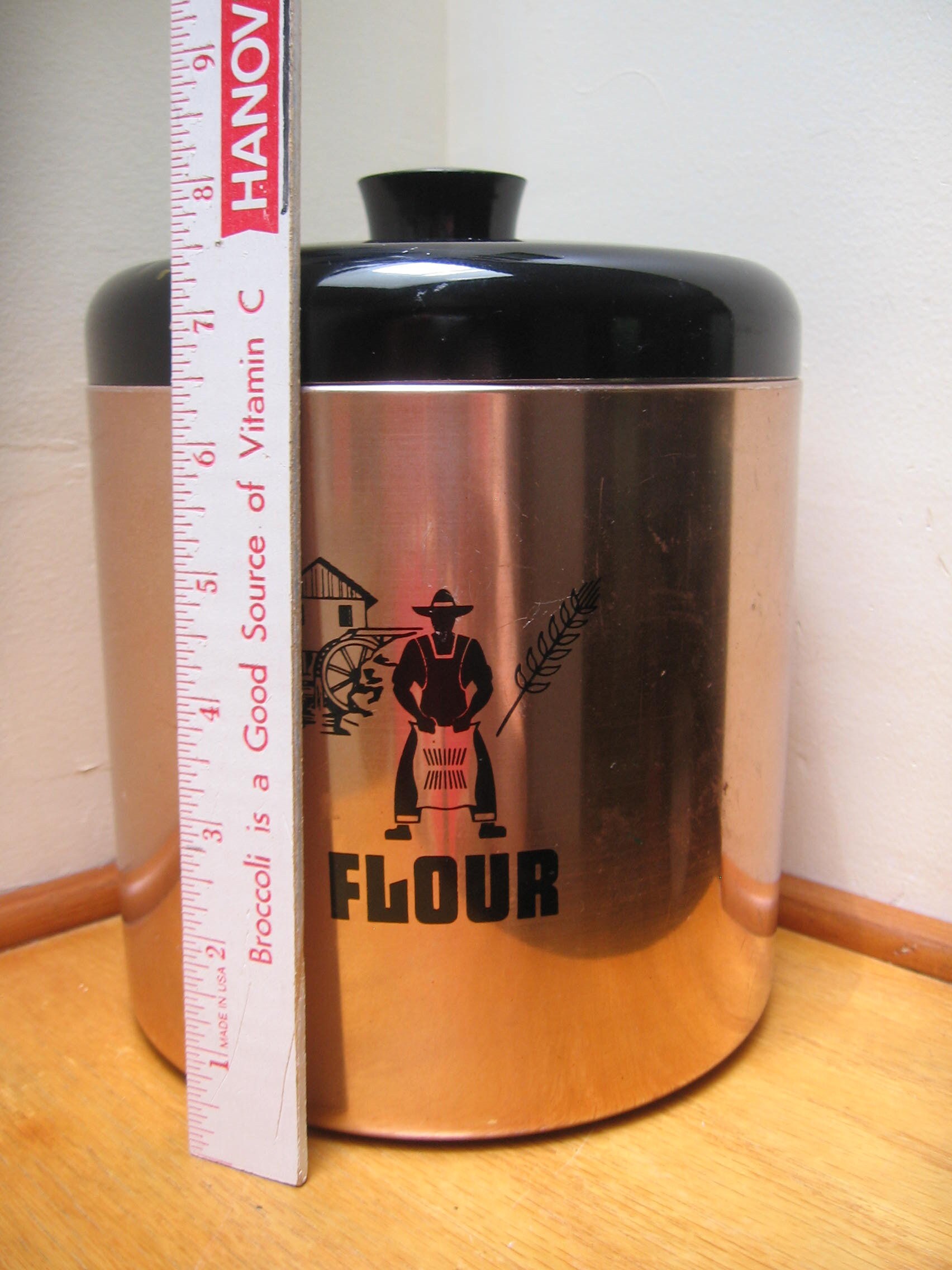 Vintage Metal Canister flour by Hawthorne Copper | Etsy