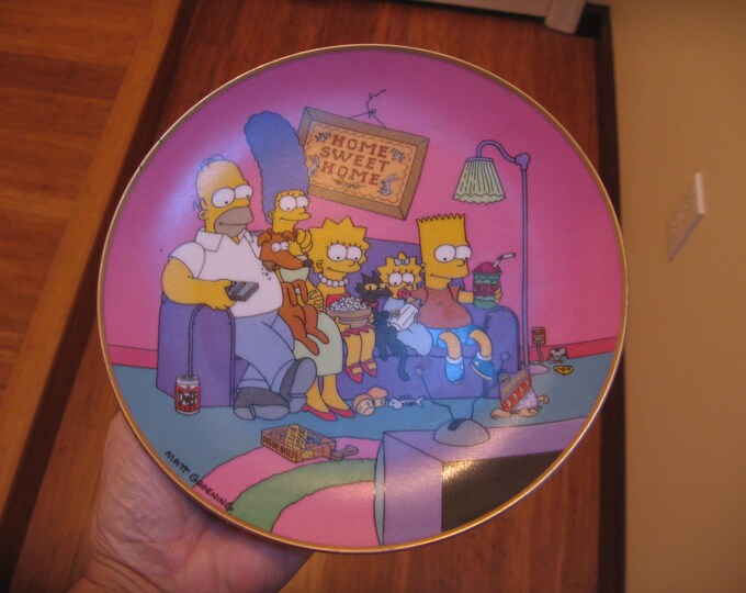 Vintage 90's Simpsons Collectable Plate "a Family for the 90's" by Matt ...