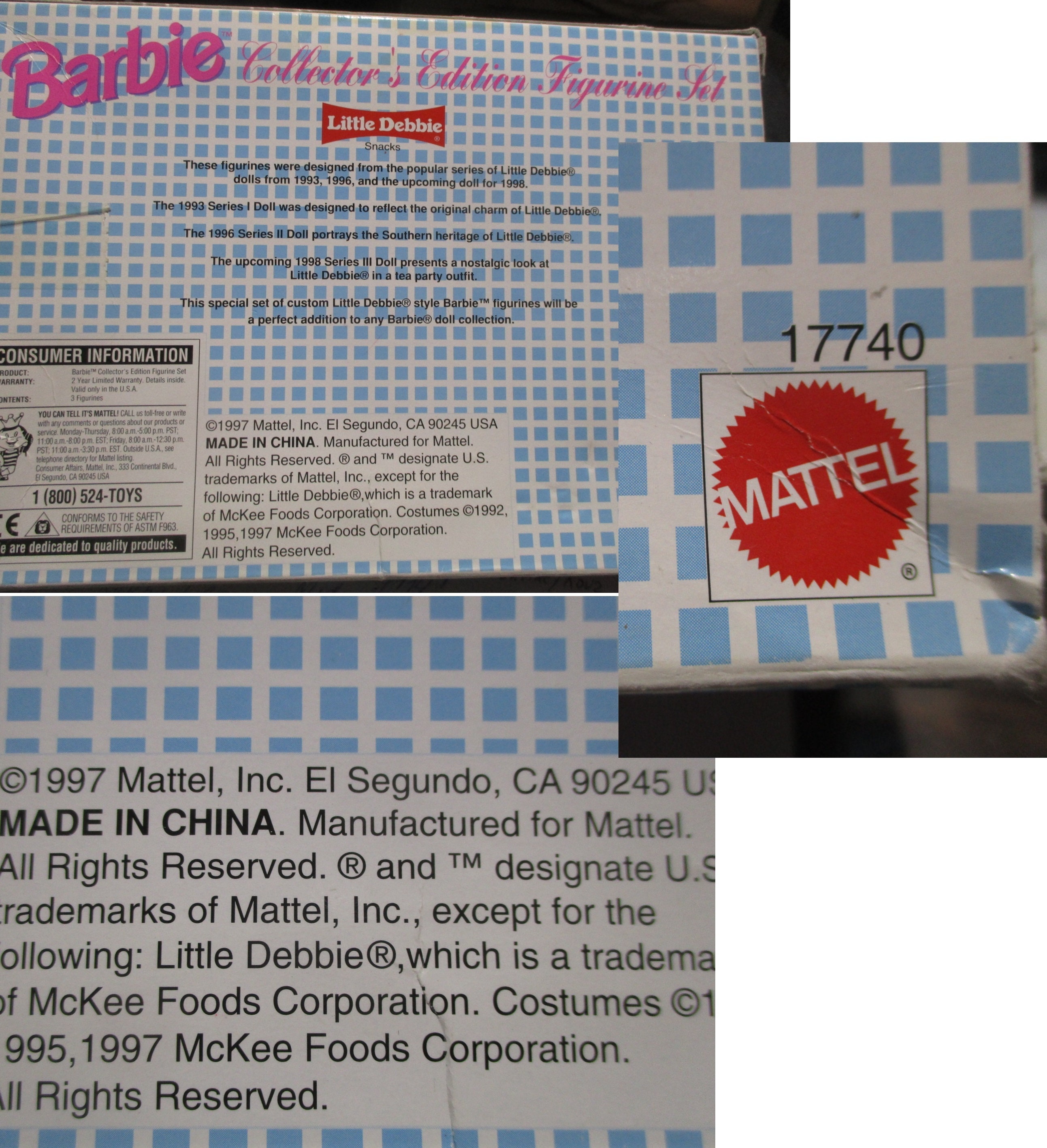 Vintage 90's, Barbie Little Debbie Collector's Edition Figurine Set ...