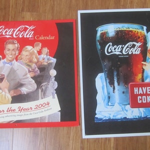 Vintage, Coca-cola Pattern Items: Coca-cola Tin Sign and Coca-cola Wall ...