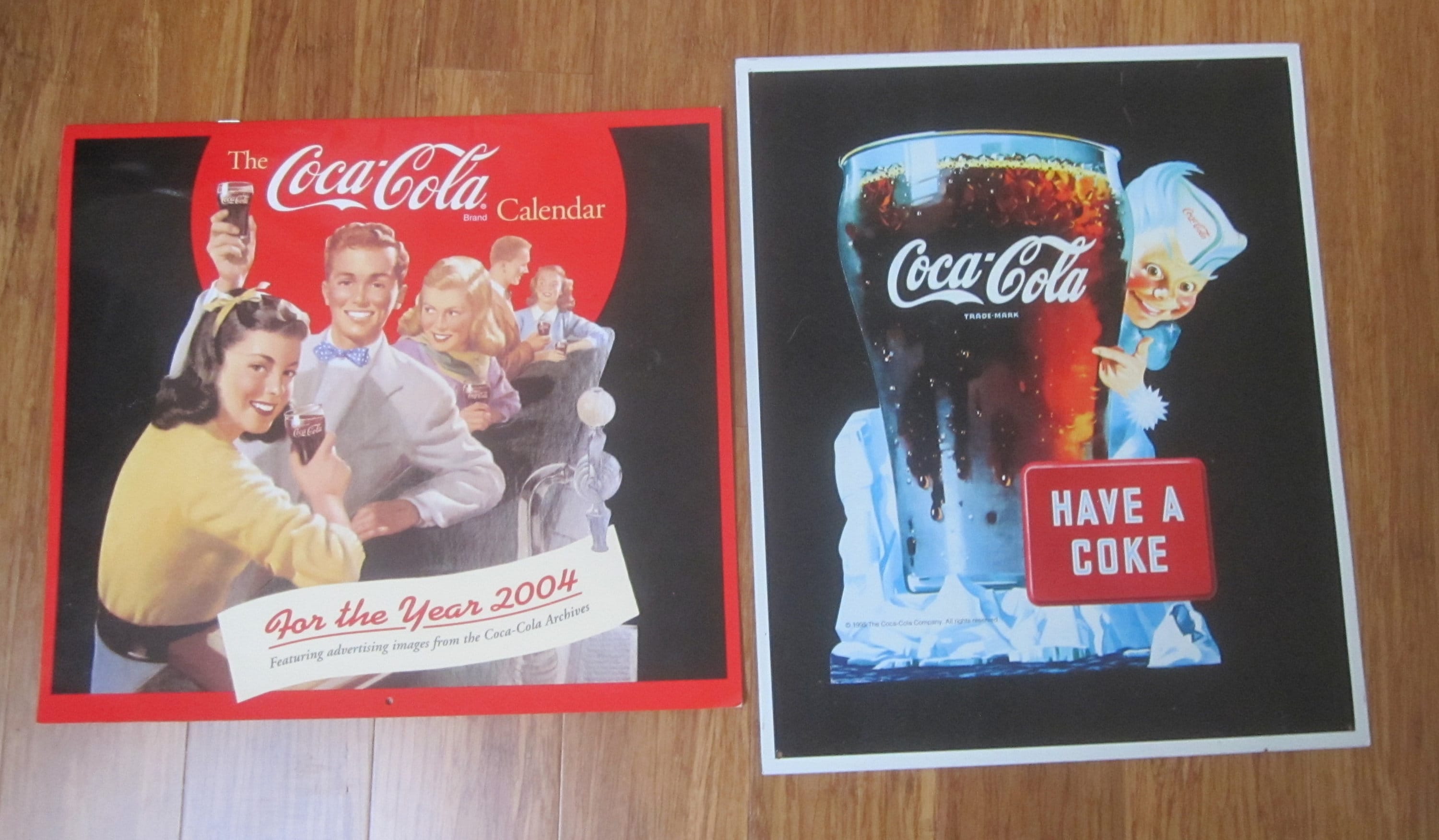 Vintage, Coca-cola Pattern Items: Coca-cola Tin Sign and Coca-cola Wall ...