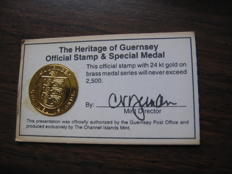 Vintage 90's, Rare the Heritage of Guernsey Official Stamp & Special ...