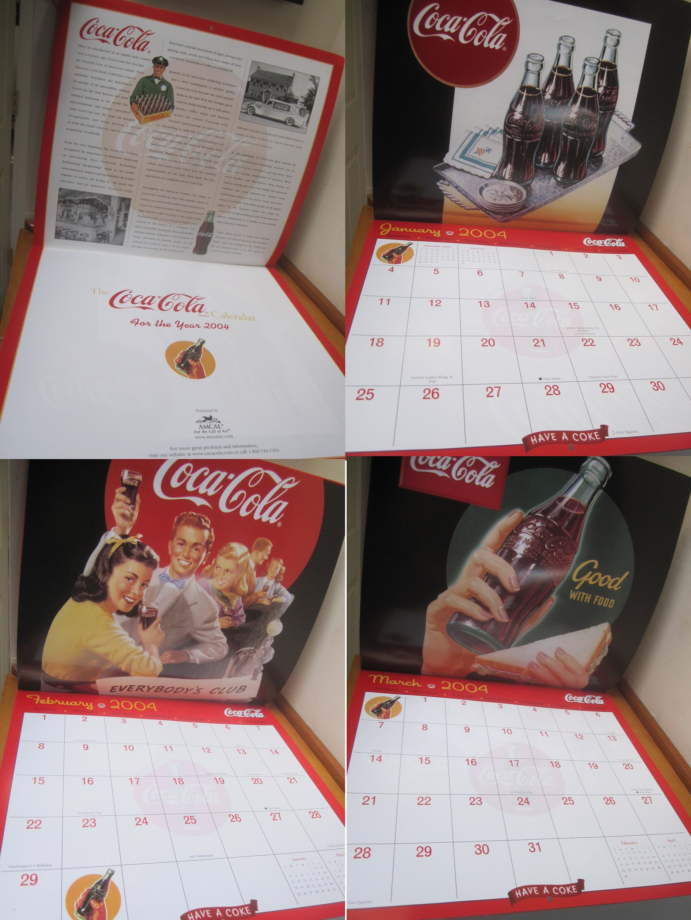 Vintage Coca-Cola Pattern Items: Coca-Cola Tin Sign and | Etsy