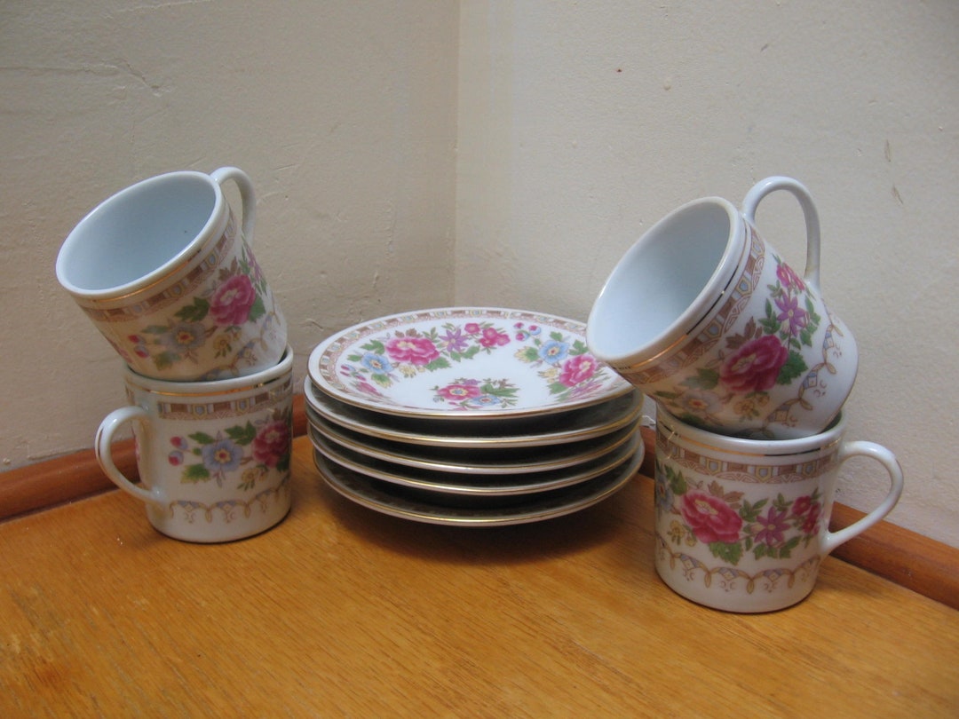 Sale...vintage 70's, Ceramic Coffee Set, Espresso Coffee Cups and ...