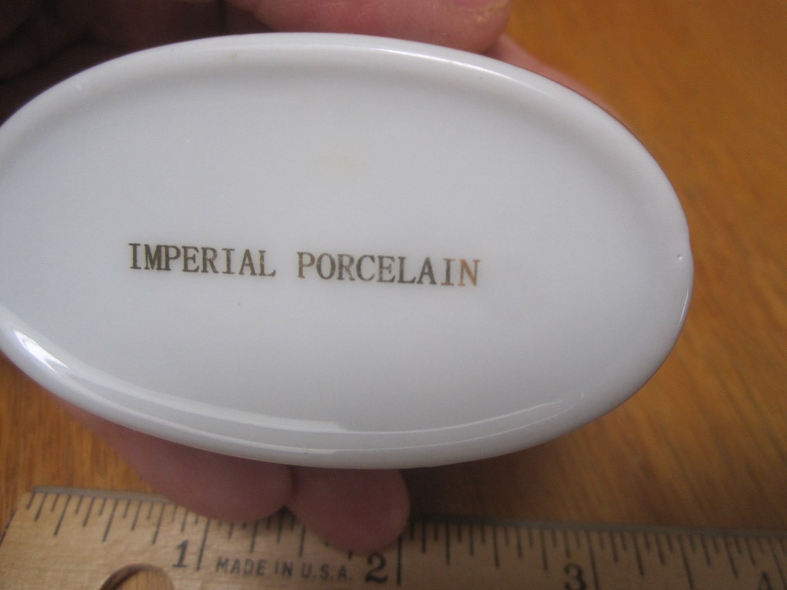 Vintage Imperial Porcelain Elegant Floral Trinket Oval Shape - Etsy