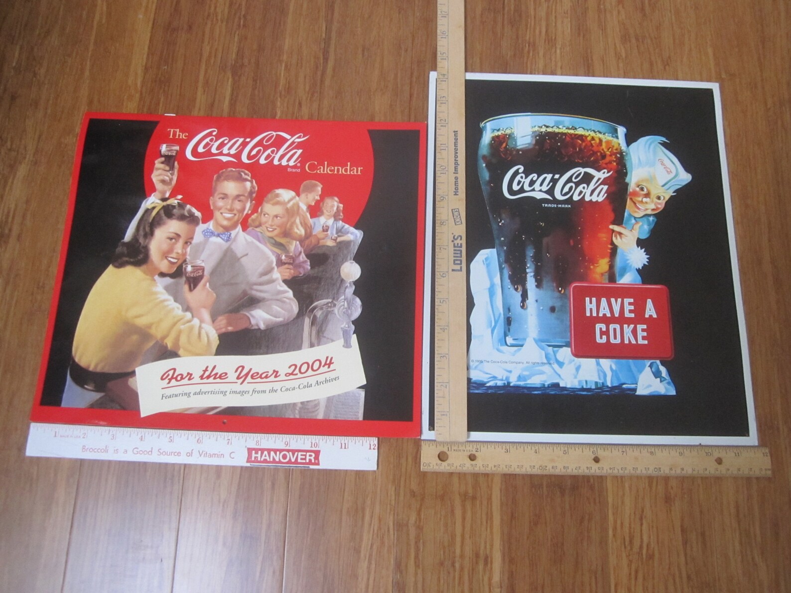 Vintage Coca-Cola Pattern Items: Coca-Cola Tin Sign and | Etsy