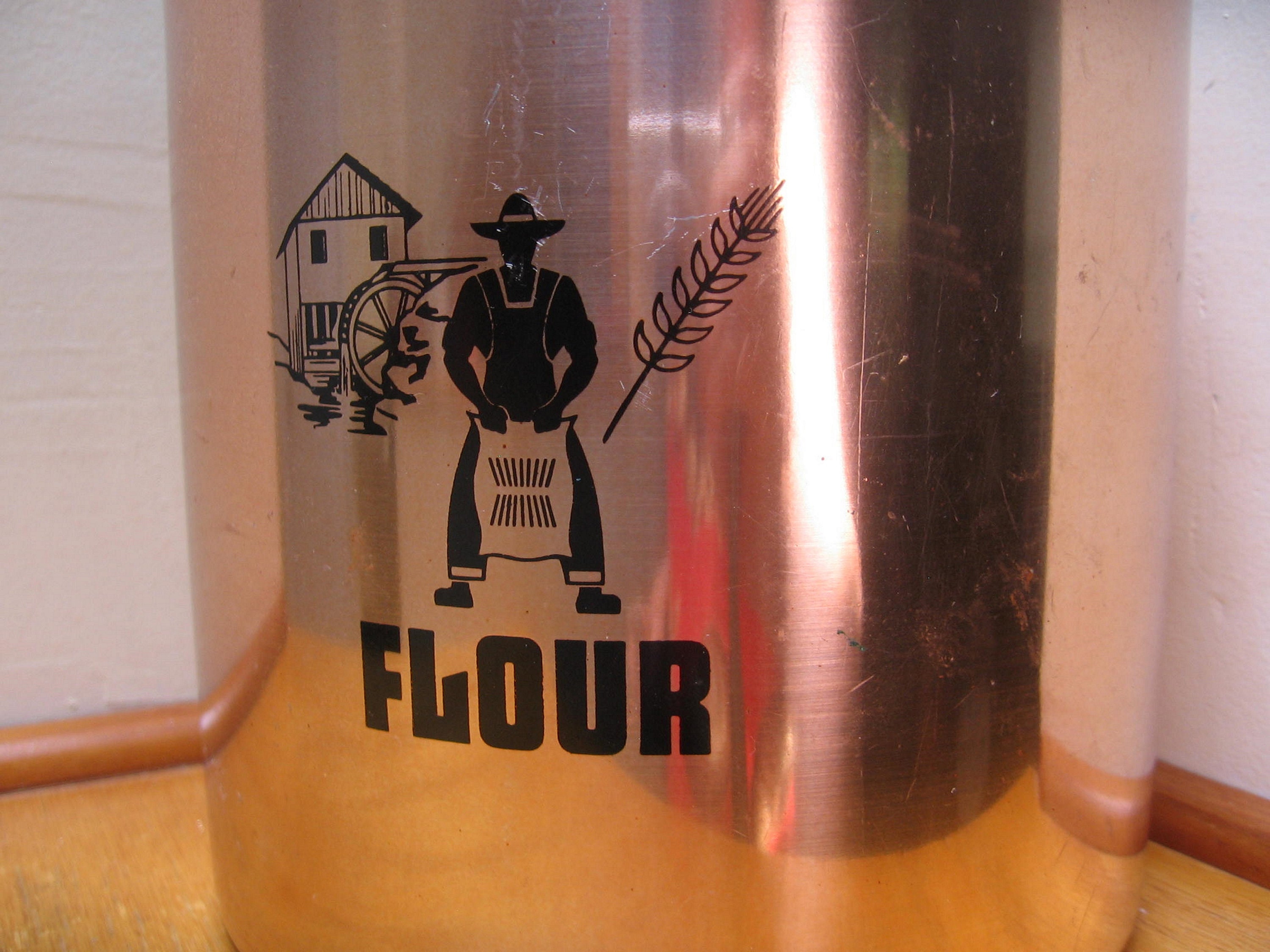 Vintage Metal Canister flour by Hawthorne Copper | Etsy