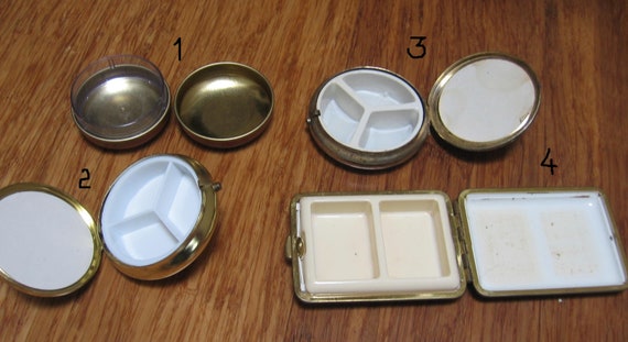 Vintage, Pill Box/Tin, Metal/Porcelan/Leather Tins, … - Gem
