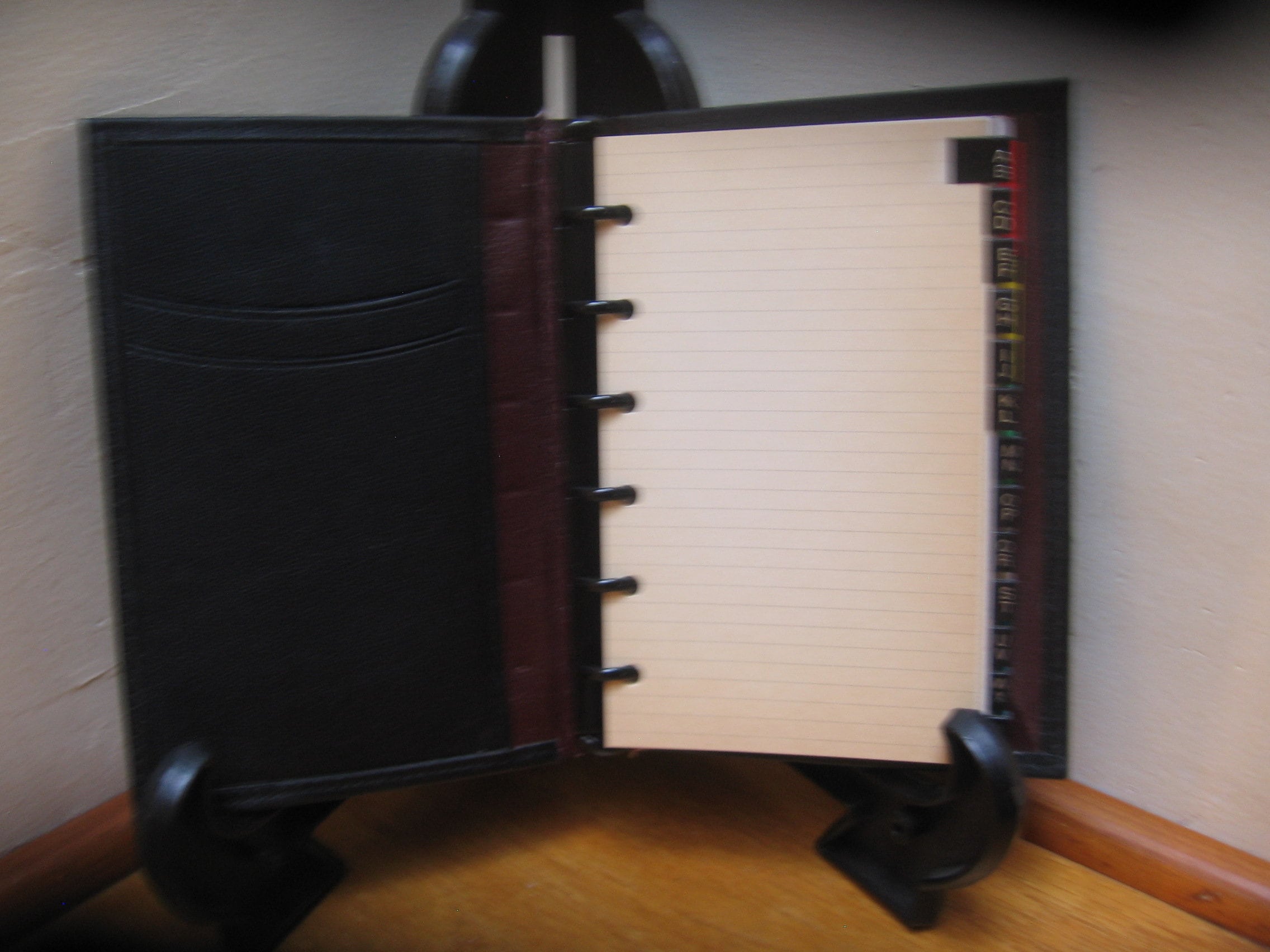 Vintage Unique Clean Black Leather Address Book by Diarpell - Etsy